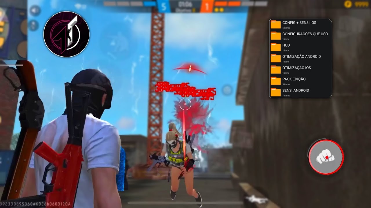 white ff noskill.sensi download 📂 and Red Button 💀 settings - YouTube