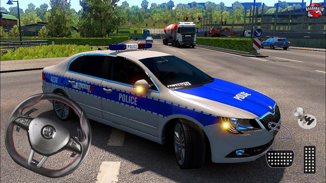 Skoda Superb Polis Arabası Modu - Euro Truck Simulator 2 - Gameplay FHD - YouTube
