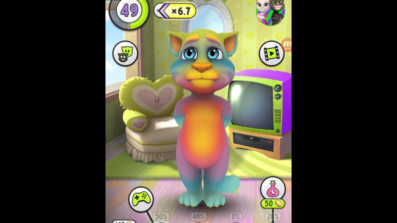 (My Talking Tom Update) My Talking Tom Forgot To Close His Bathroom ...