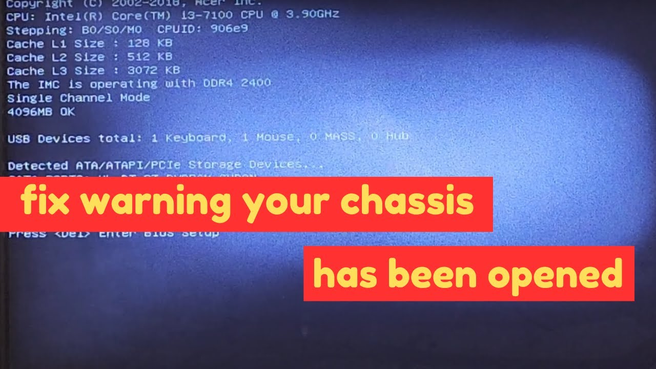 how to fix warning your chassis has been opened - YouTube