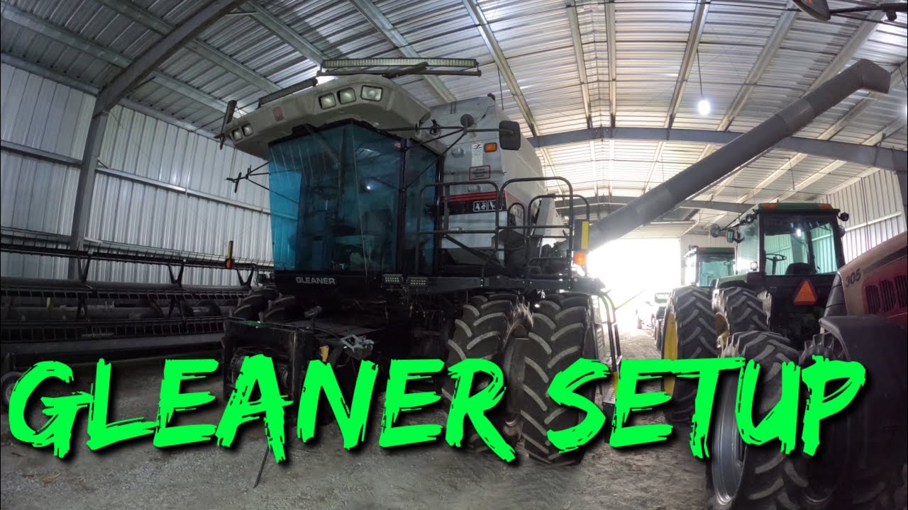 Gleaner R72, setting it up for wheat and rye. - YouTube