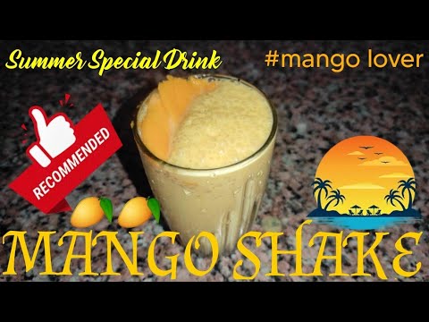 2 Mins Thick & Creamy Mango Milkshake | Mango Shake Recipe | Super ...