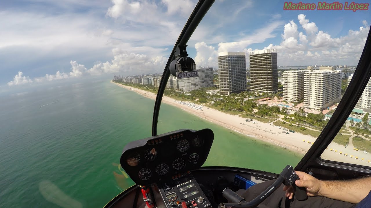 4K - MIAMI BEACH and its BEACHES in HELICOPTER - USA - Helicopter ride ...