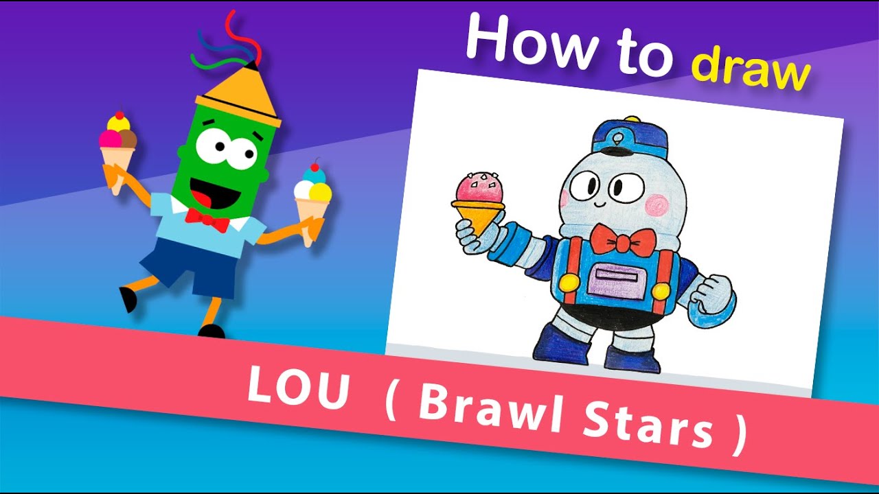 How to draw the Lou from game Brawl Stars. Drawing together with Easy ...