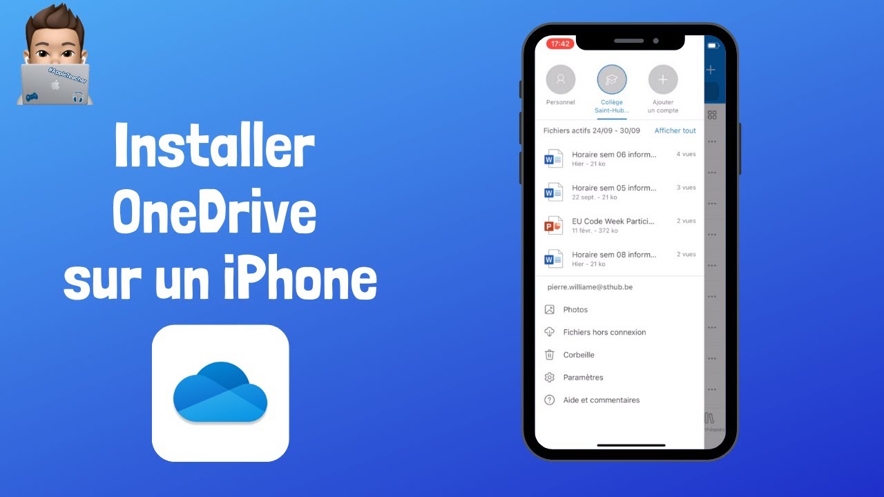 Installer OneDrive sur un iPhone - YouTube