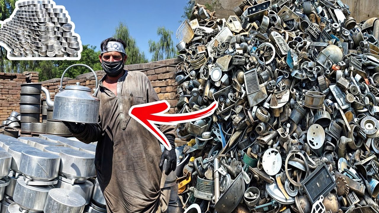 Process of Recycling Old Metal Scrap to Make Iron Utensils | Factory ...