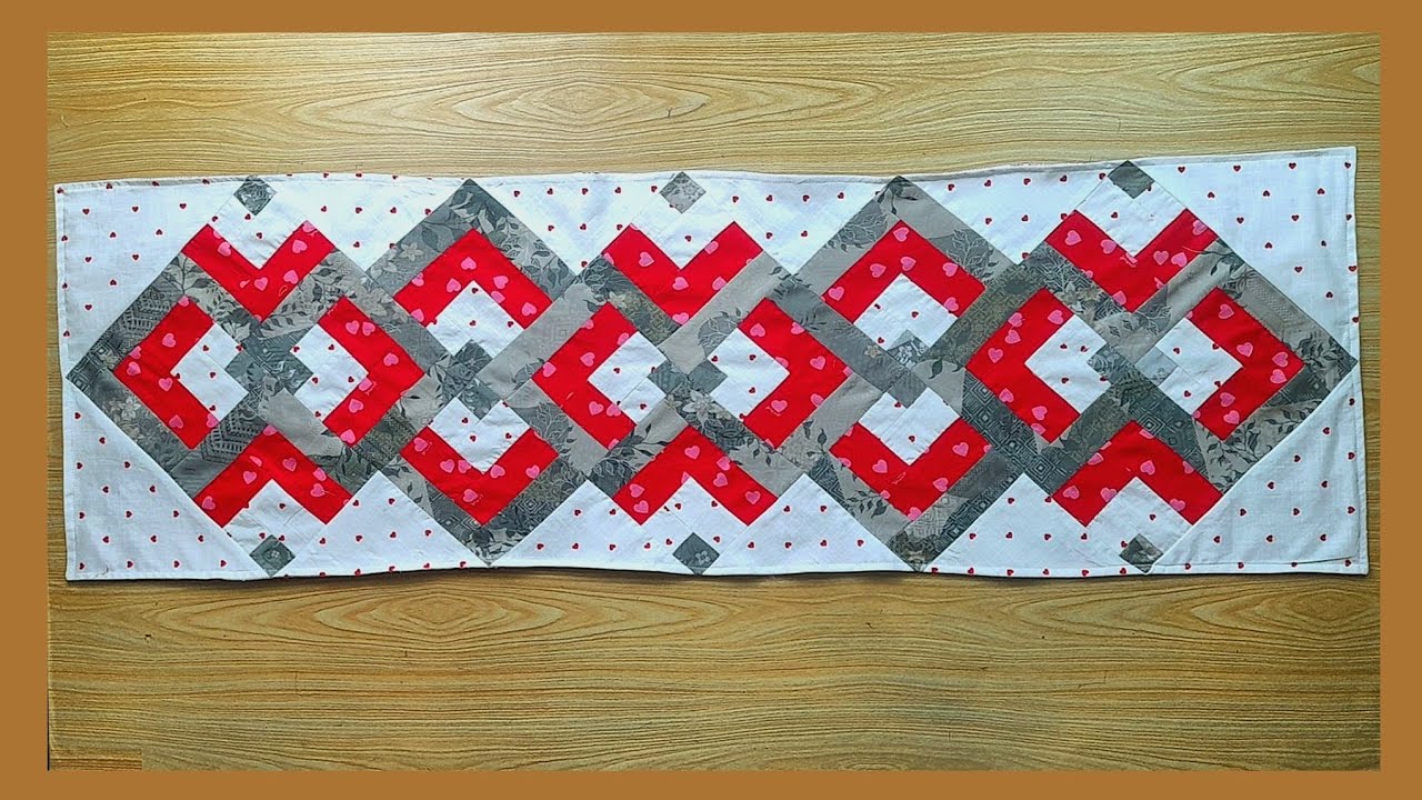 LOG CABIN Quilting Table Runner Tutorial For Beginners - YouTube