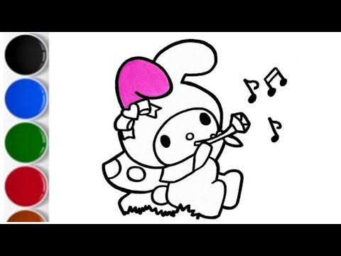 How to draw my melody💓💞 | Sanrio | melody colouring cute easy melody ...