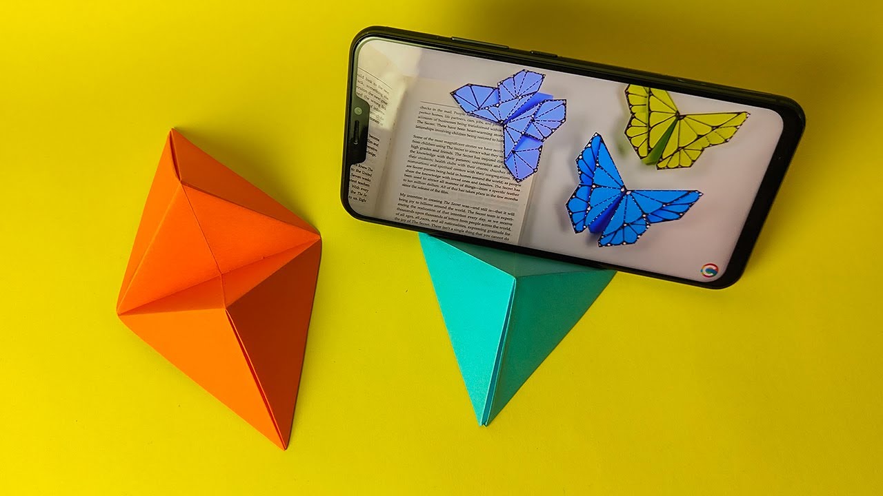 How To Make A Paper Phone Stand Using Just a Square Sheet of Paper ...