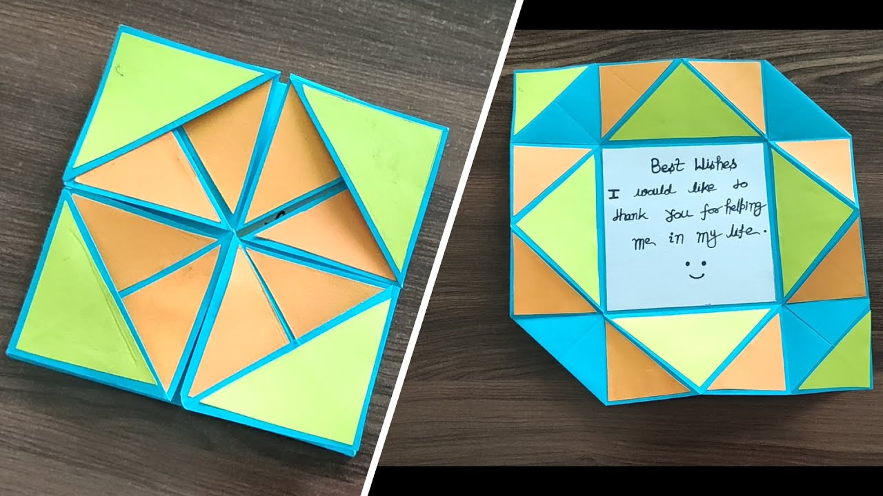 DIY - Napkin Folding Card | Best Wishes Card | Pull Me Card | Surprise ...