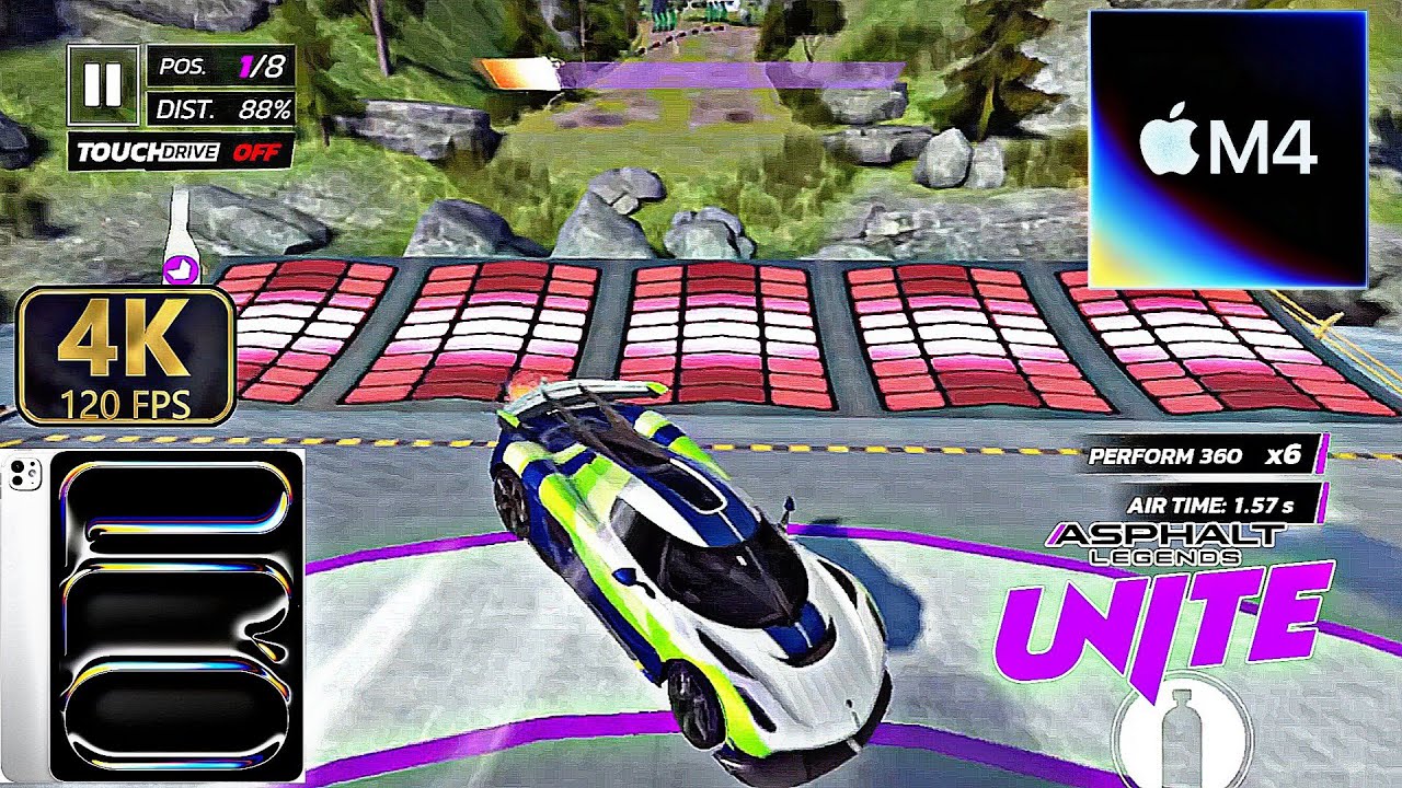 Asphalt unite gameplay on iPad pro m4. - YouTube