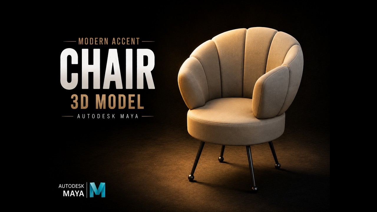 Tutorial of Chair in Autodesk Maya | Easy steps of Chair | background ...