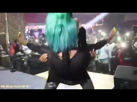 💖💖 Yanique 'Curvy Diva' Barrett - Dancing on Stage with a Fan | Curvy Thick Black Jamacian 💖💖