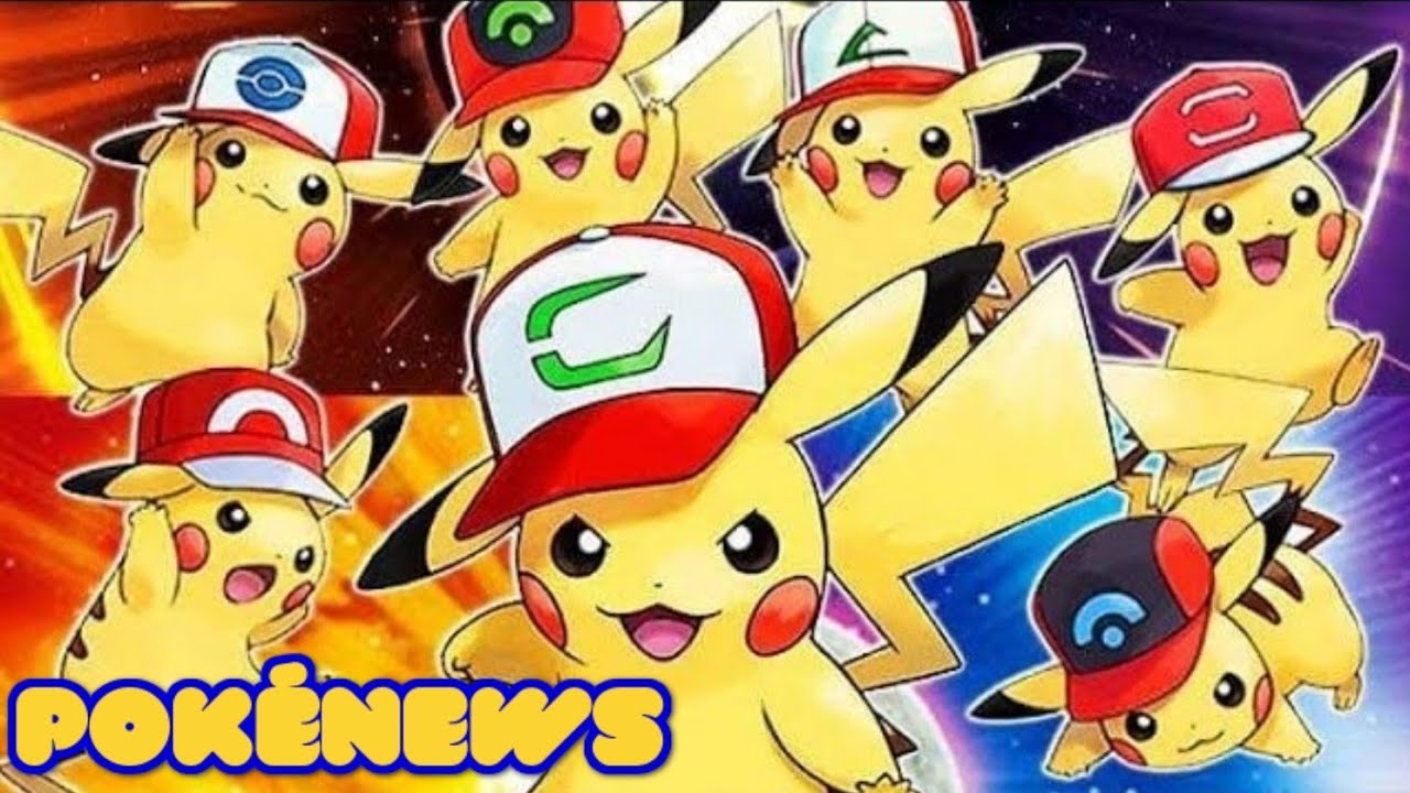 Dettagli distribuzione Pikachu con il cappello di Ash e carta speciale ...