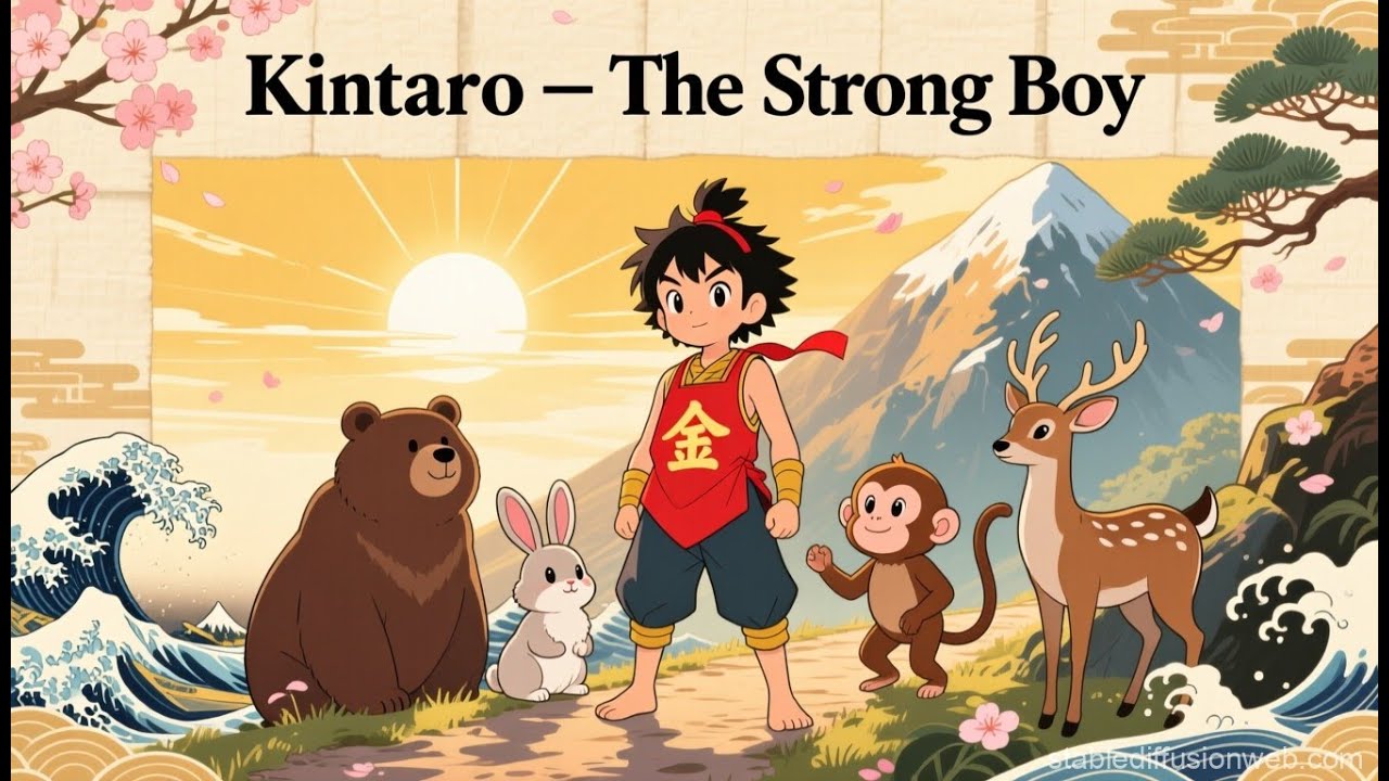 Japanese Folktale: Kamishibai Story Song: Kintaro – The Strong Boy of ...