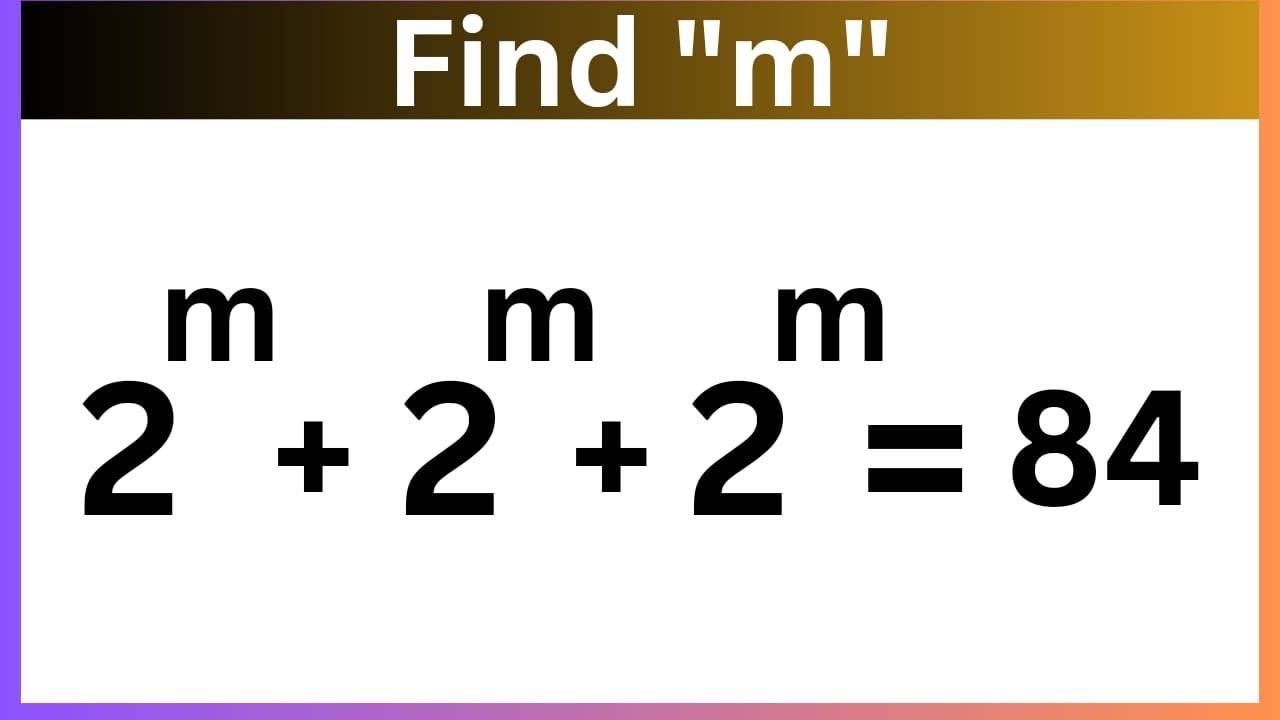A nice Exponential equation | can you solve | math Olympiad problem | 2 ...