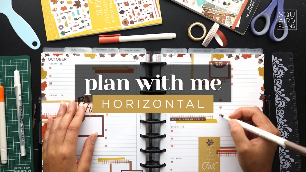 PLAN WITH ME :: DECORATING A HORIZONTAL LAYOUT IN A CLASSIC HAPPY ...