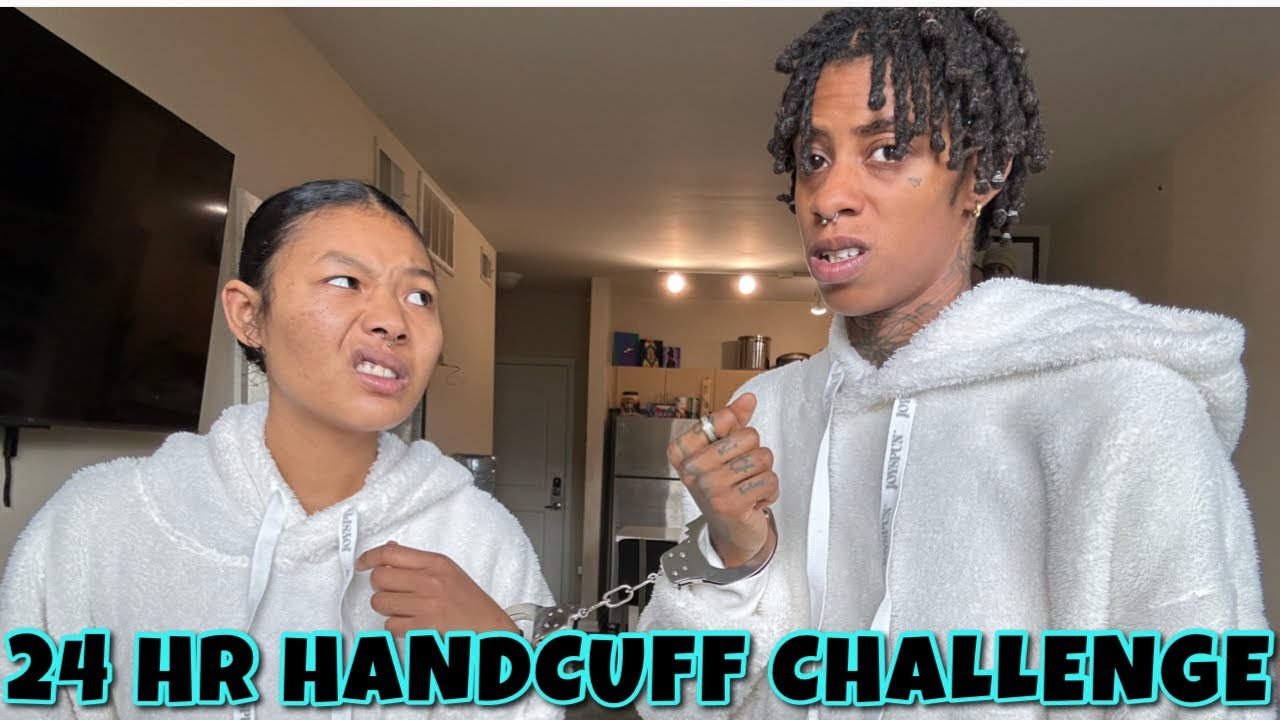 VLOGMAS DAY 3: 24 HR HANDCUFF CHALLENGE 🤬🤬🤣 - YouTube