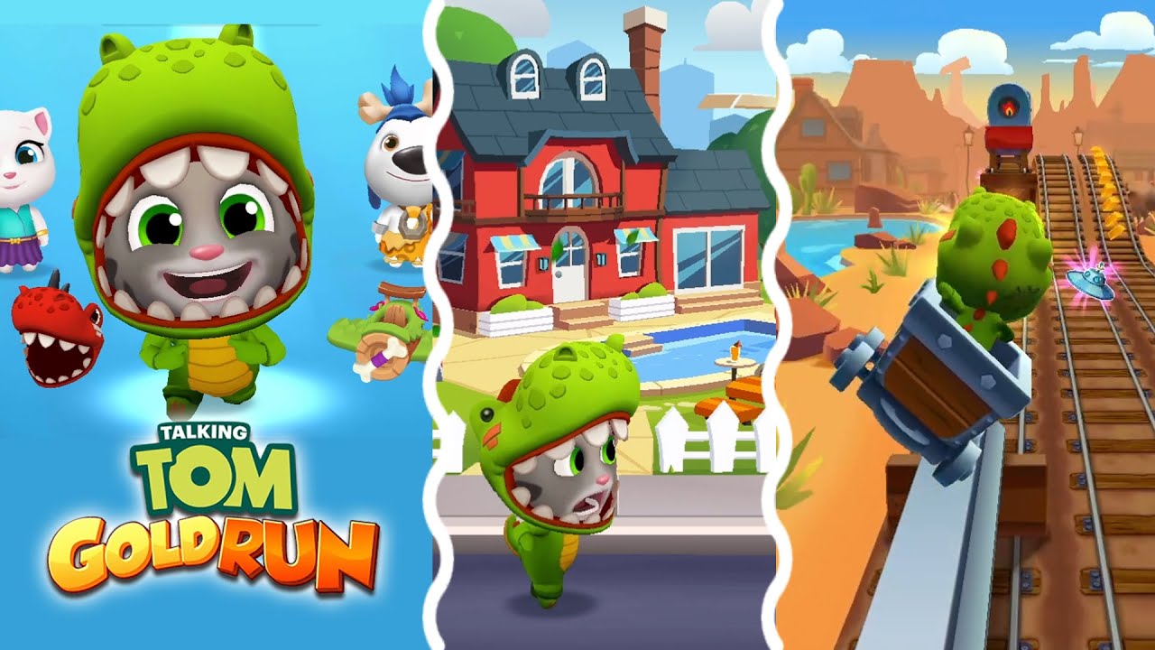🐱TALKING TOM GOLD RUN - 🦖DINO TOM NEW RUN 3,1M - YouTube