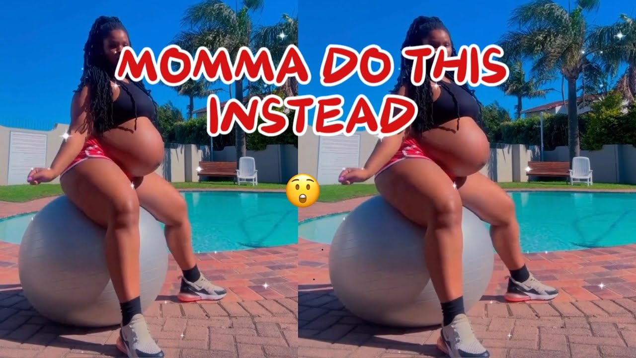 How to prepare for labor with the birthing ball || Best birth ball bounce #viral - YouTube