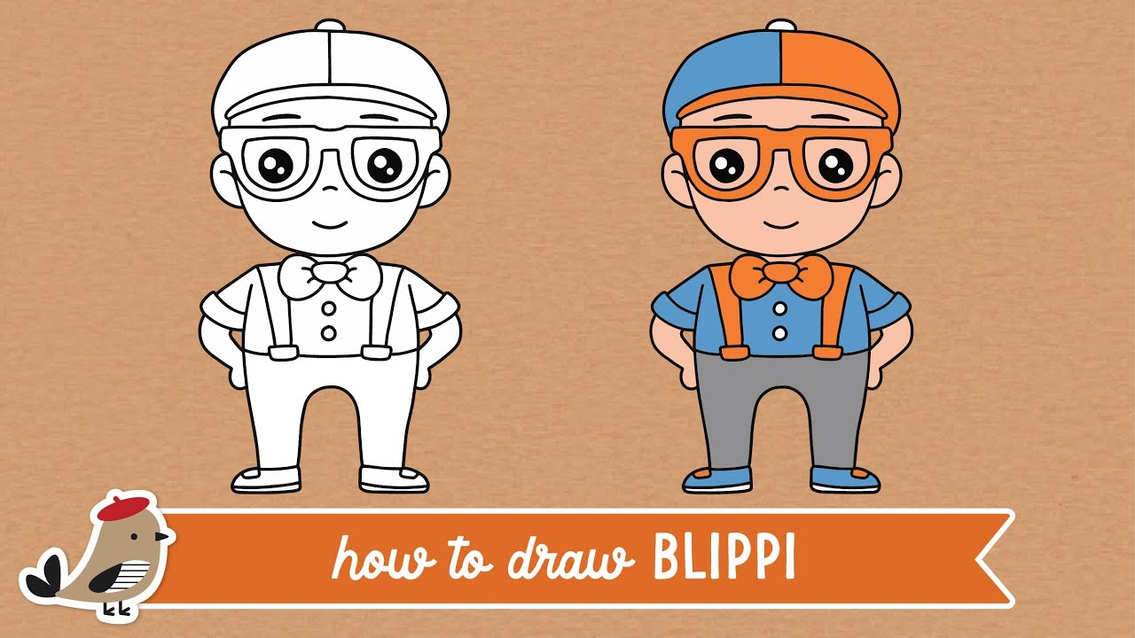 How To Draw Blippi | Easy Drawing For Kids - YouTube