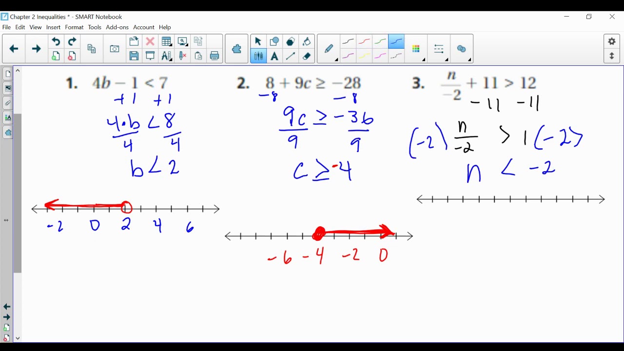 Solving Multi-Step Inequalities (Length 12 min) - YouTube