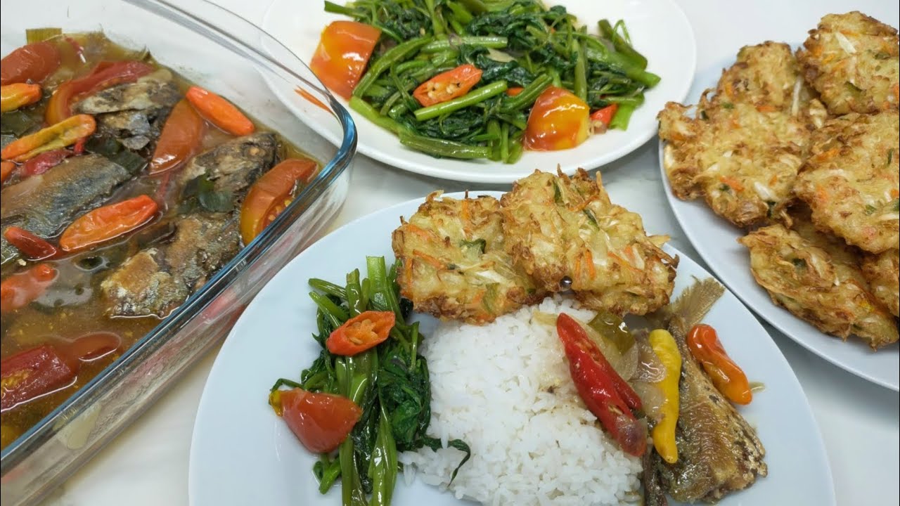 MENU HARIAN (Part 5) TIM IKAN ASIN PEDA, BALA - BALA, TUMIS KANGKUNG ...