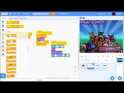How to make FNAF World in Scratch 3 0 Part 1:Basic Start menu - YouTube