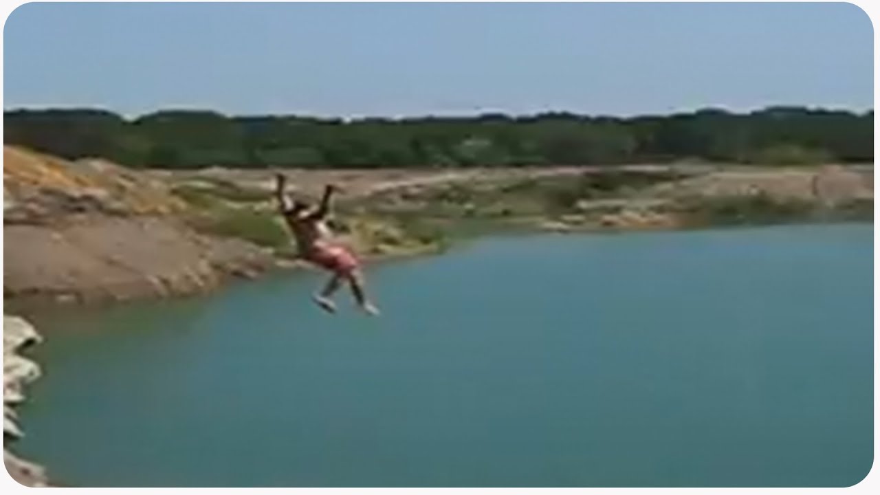 Huge BELLY FLOP Off of a Cliff - YouTube