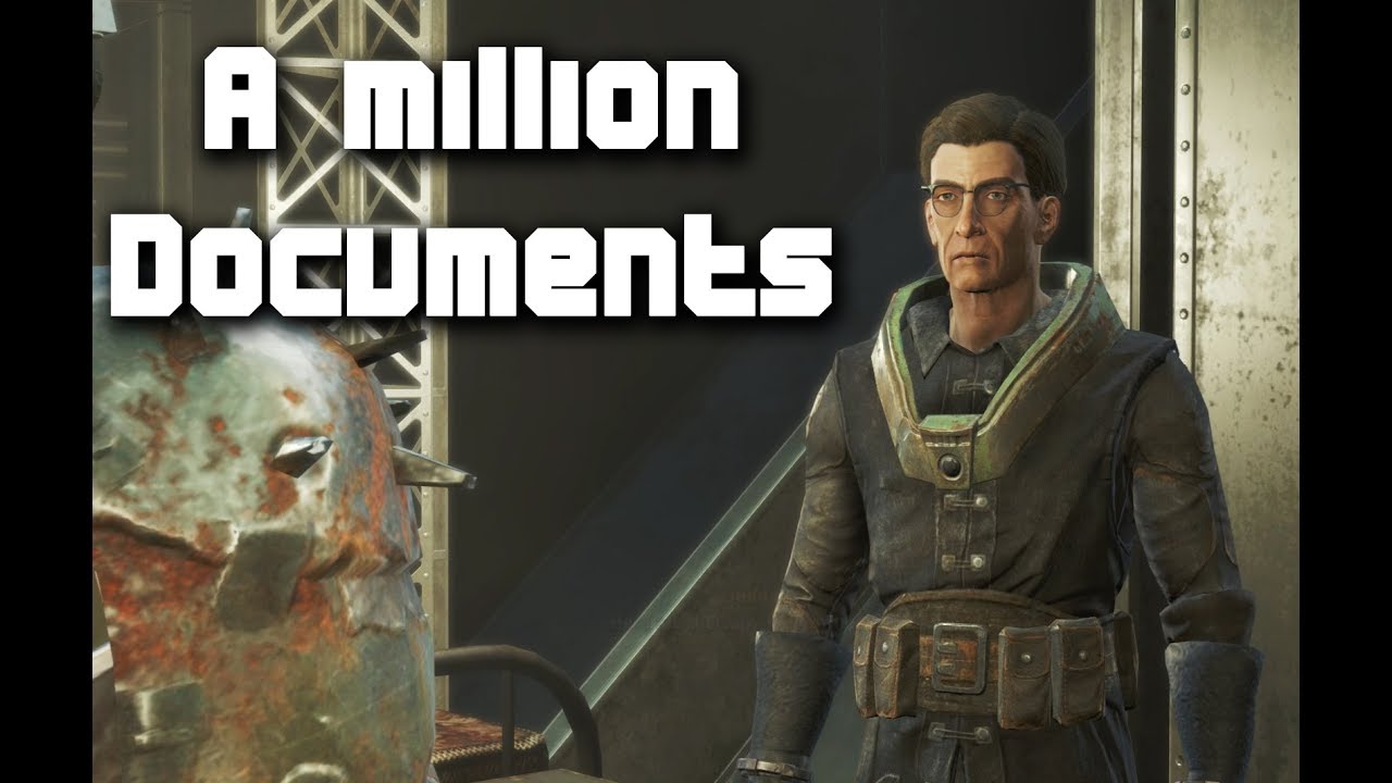 Fallout 4 - Giving Proctor Quinlan One Million Technical Documents ...