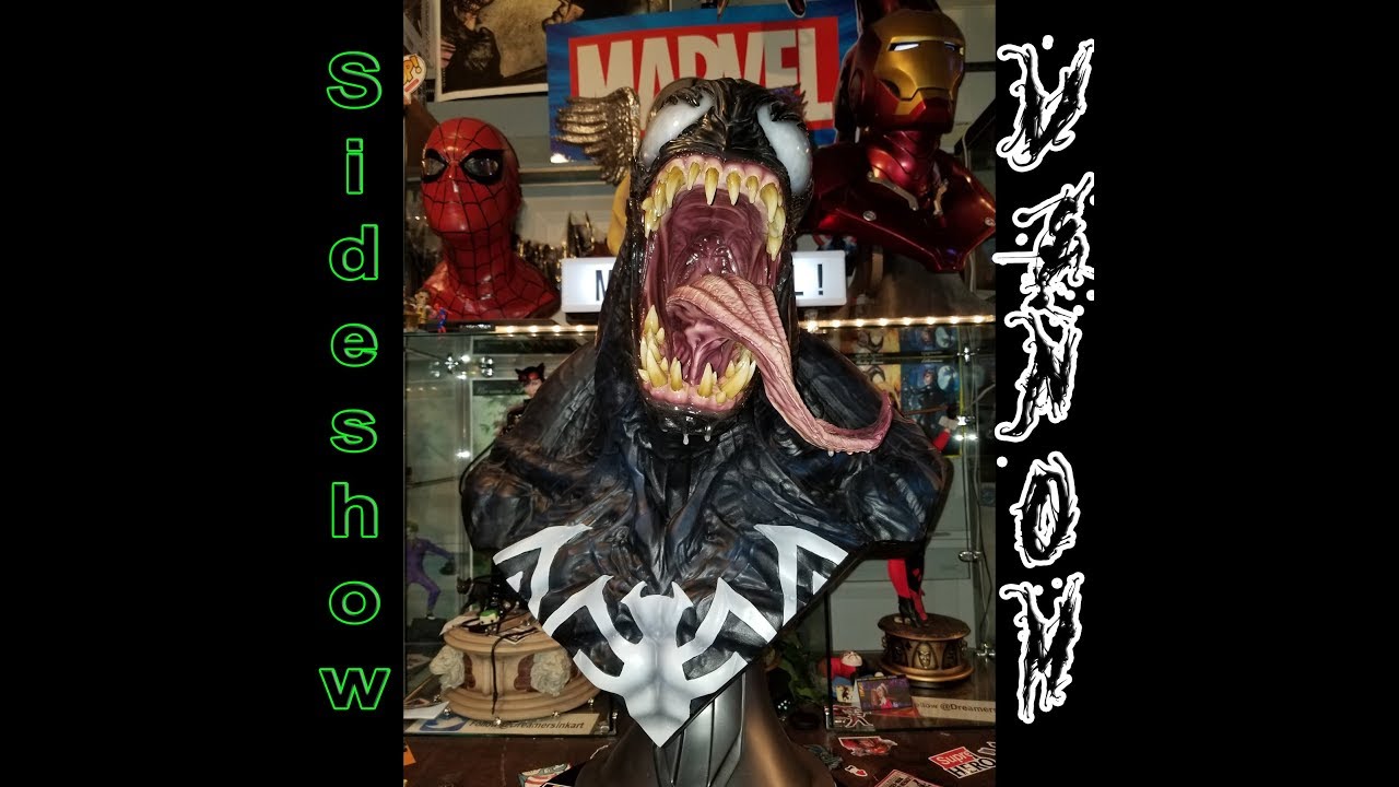 Venom Sideshow life size bust - YouTube