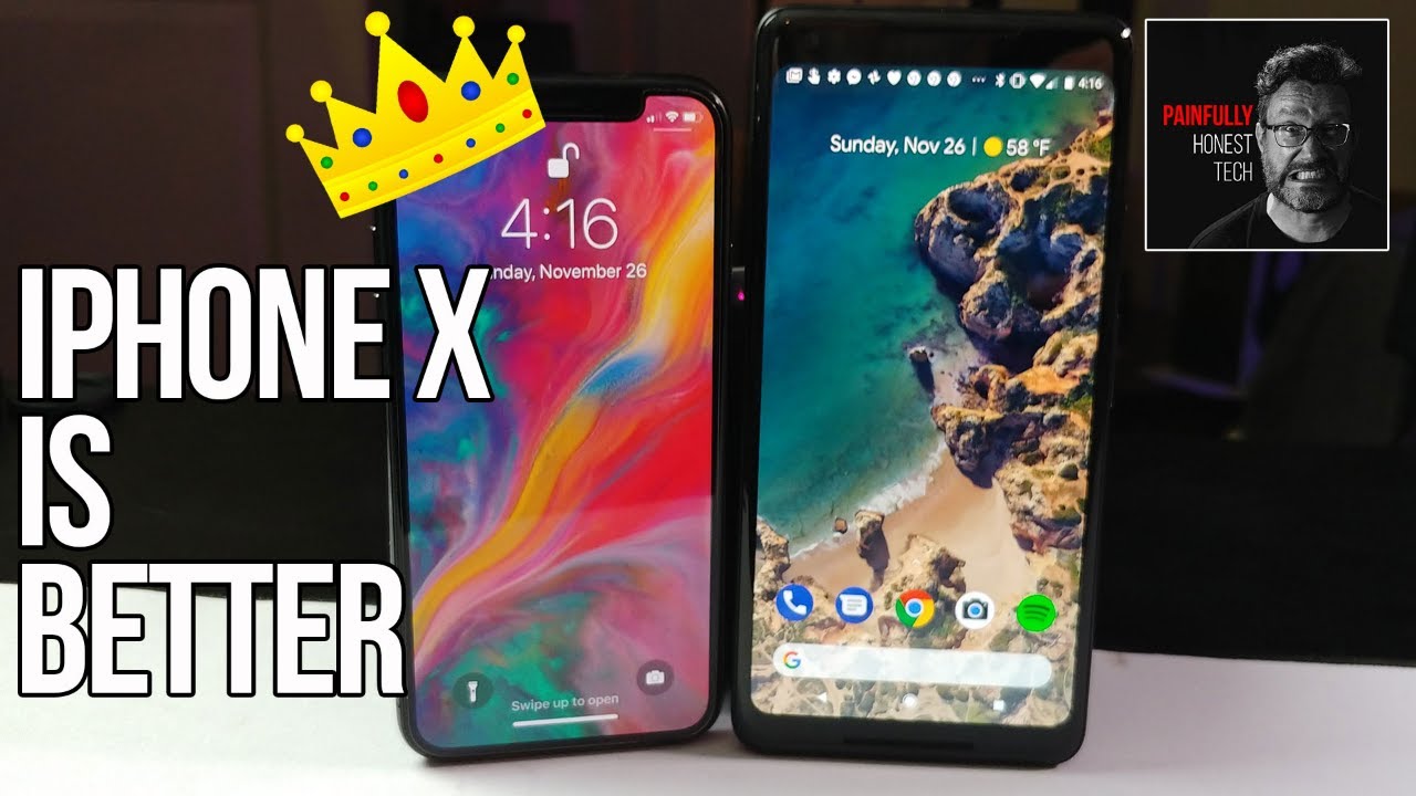 iPhone X vs. Pixel 2XL: The iPhone X Wins - YouTube