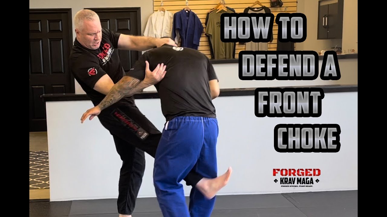 How To Defend A Front Choke - Krav Maga Self Defense - YouTube