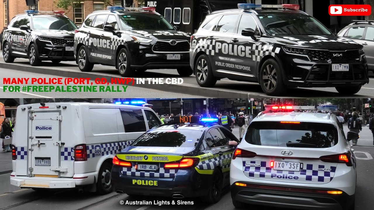 *RARE/NEW* VICPOL // AV - PORT, HWP, GD & CIRT - Escorting Rally | # ...