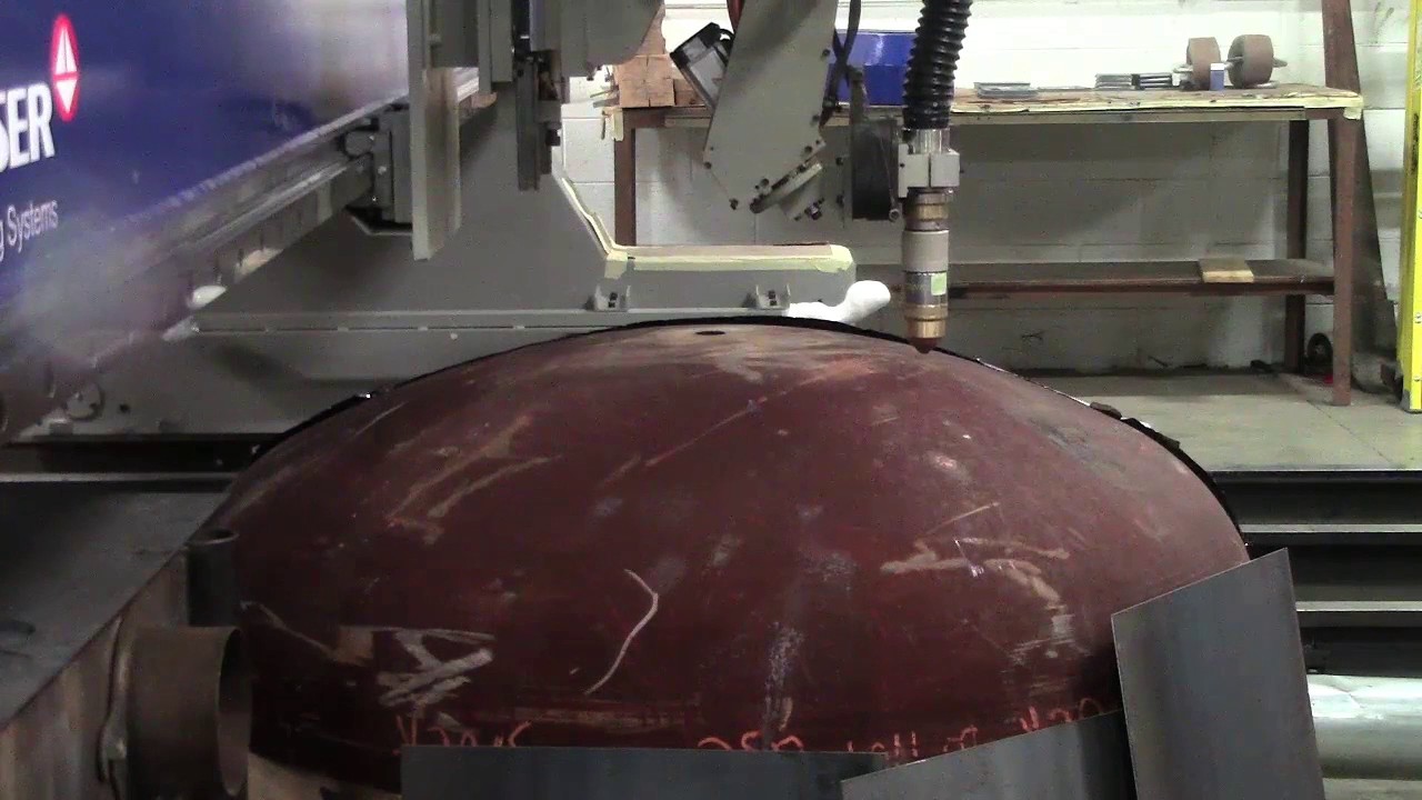Plasma Cutting Tank Ends / Domes - YouTube