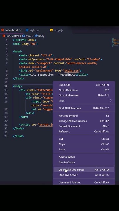 Auto Suggestions Html Css Javascript Shorts Shortsvideo Javascript Html Css