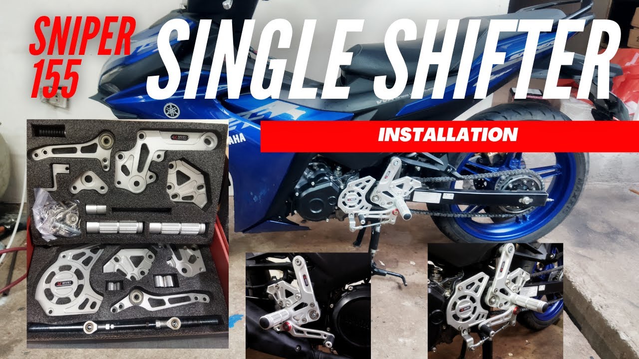how to install MVR1 single shifter on sniper 155 - YouTube
