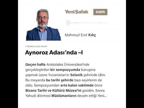 Mahmud Erol Kılıç-Aynoroz Adası’nda -I-01.07.2018