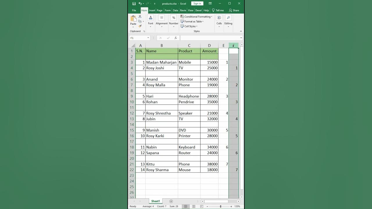 New Tricks to Insert Blank Row in Excel | Excel Tutorial to Insert Alternate Blank Row # ...