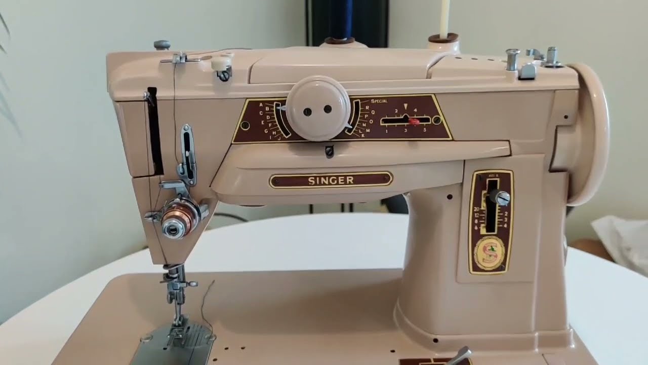 Singer 401G Slant - O - Matic Heavy Duty Electric Sewing Machine - YouTube