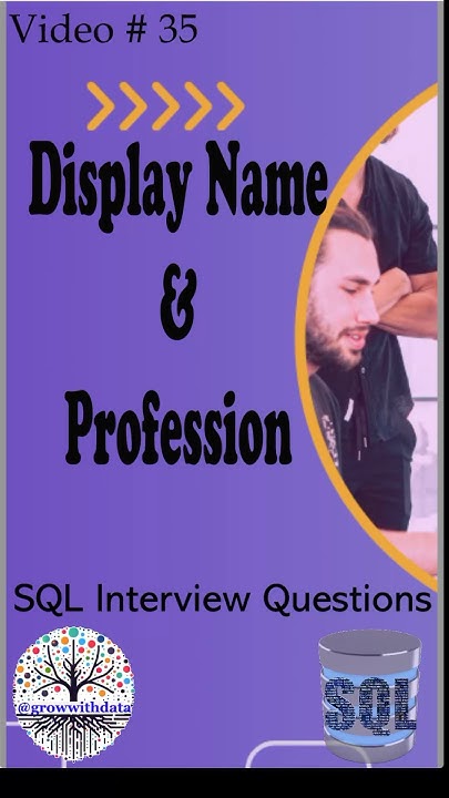 Display Name And Profession Sqlfordataengineer Faangpreparation Interviewquestions