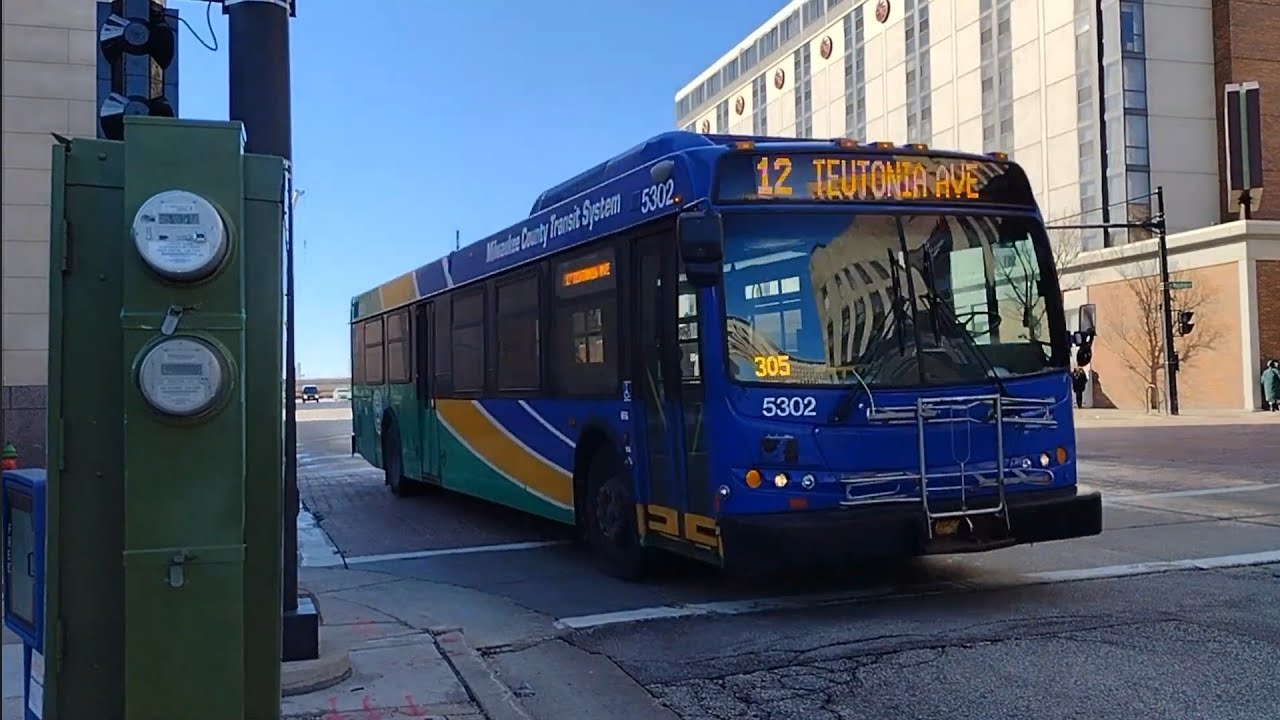 MCTS 2012 New Flyer Industries D40LFR 5302 on Route 12 - YouTube