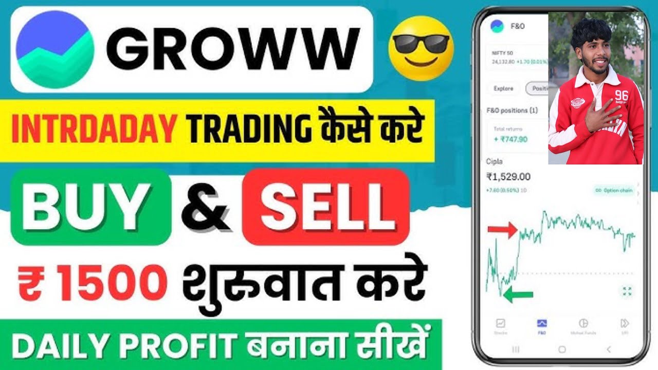 grow aap se trading kaise kare || Grow App Se Intraday Trading Kaise ...