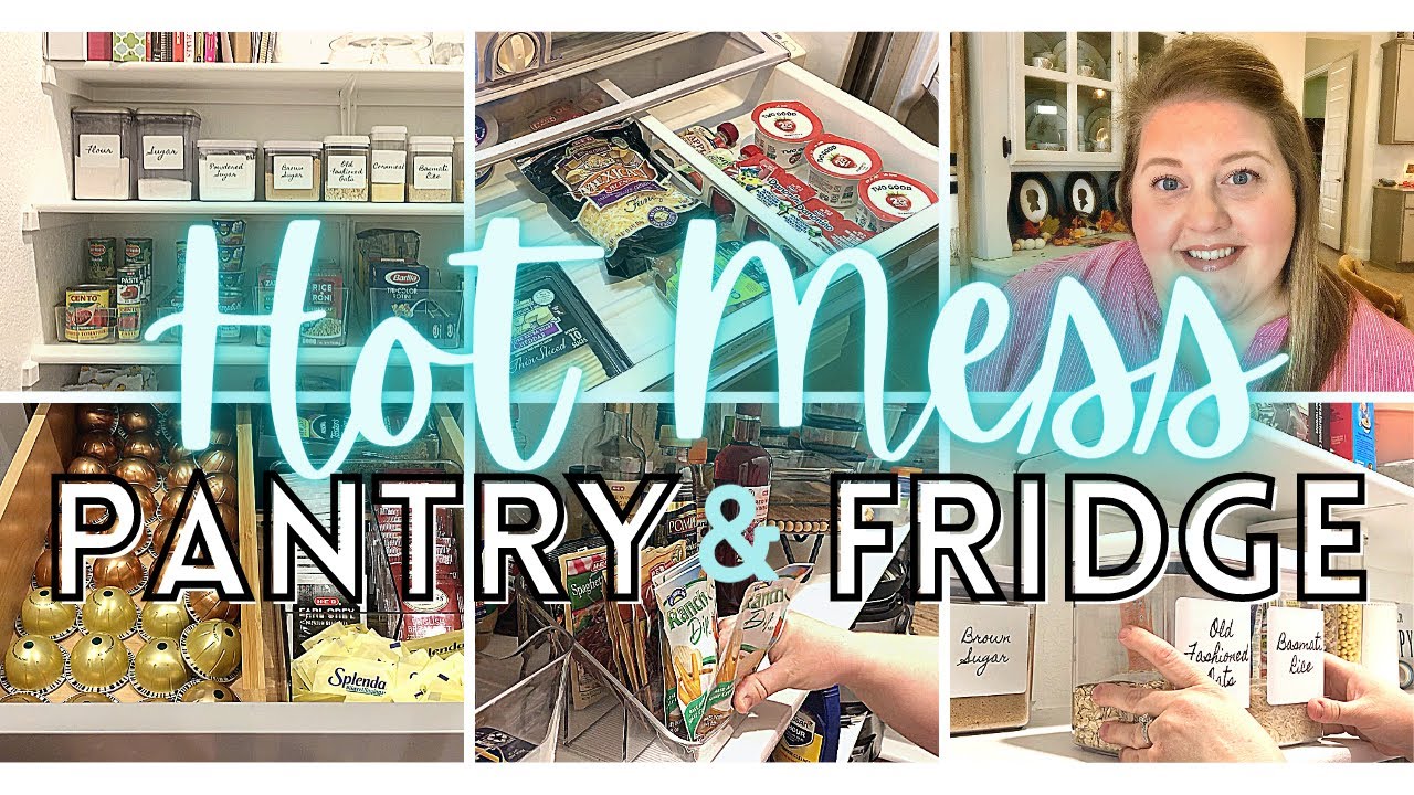 HOT MESS PANTRY | DIRTY FRIDGE CLEANING ! - YouTube