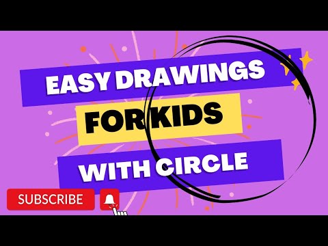 how to draw with circle, simple drawing with circle for kids, drawing ...
