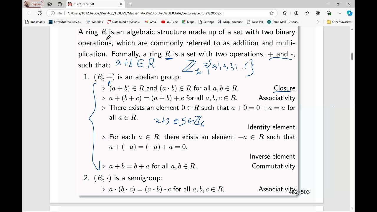 Lecture 56 - Rings - YouTube