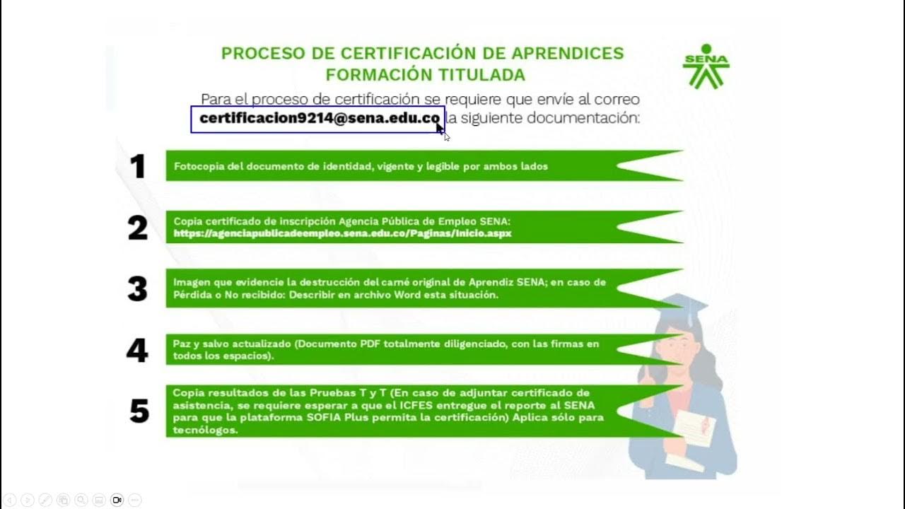PROCEDIMIENTO PARA TRAMITAR CERTIFICADO FORMACIÓN VIRTUAL CMM-SENA - YouTube