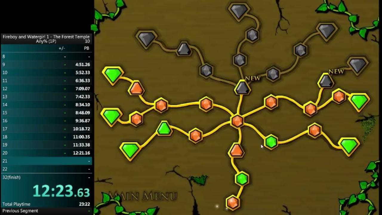 [PB]Fireboy and Watergirl 1P Any% speedrun in 21:42 - YouTube