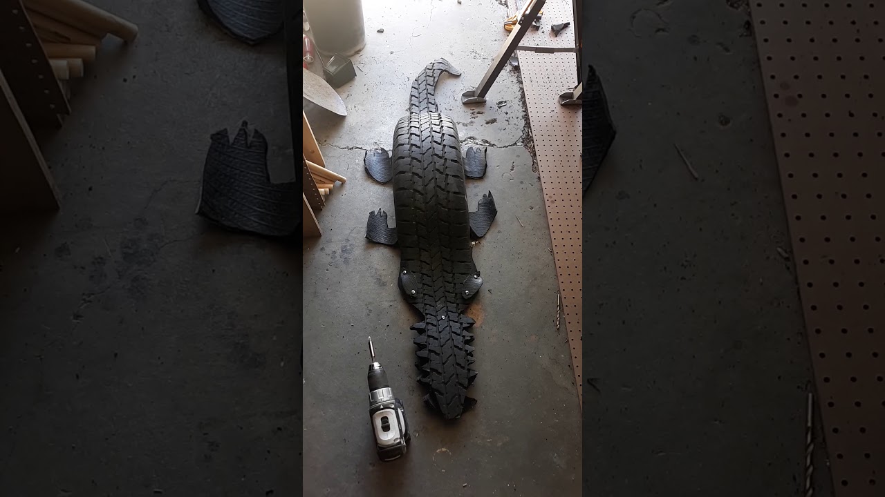 Alligator Yard Art Made From Old Tires The Nature Lover's Guide To