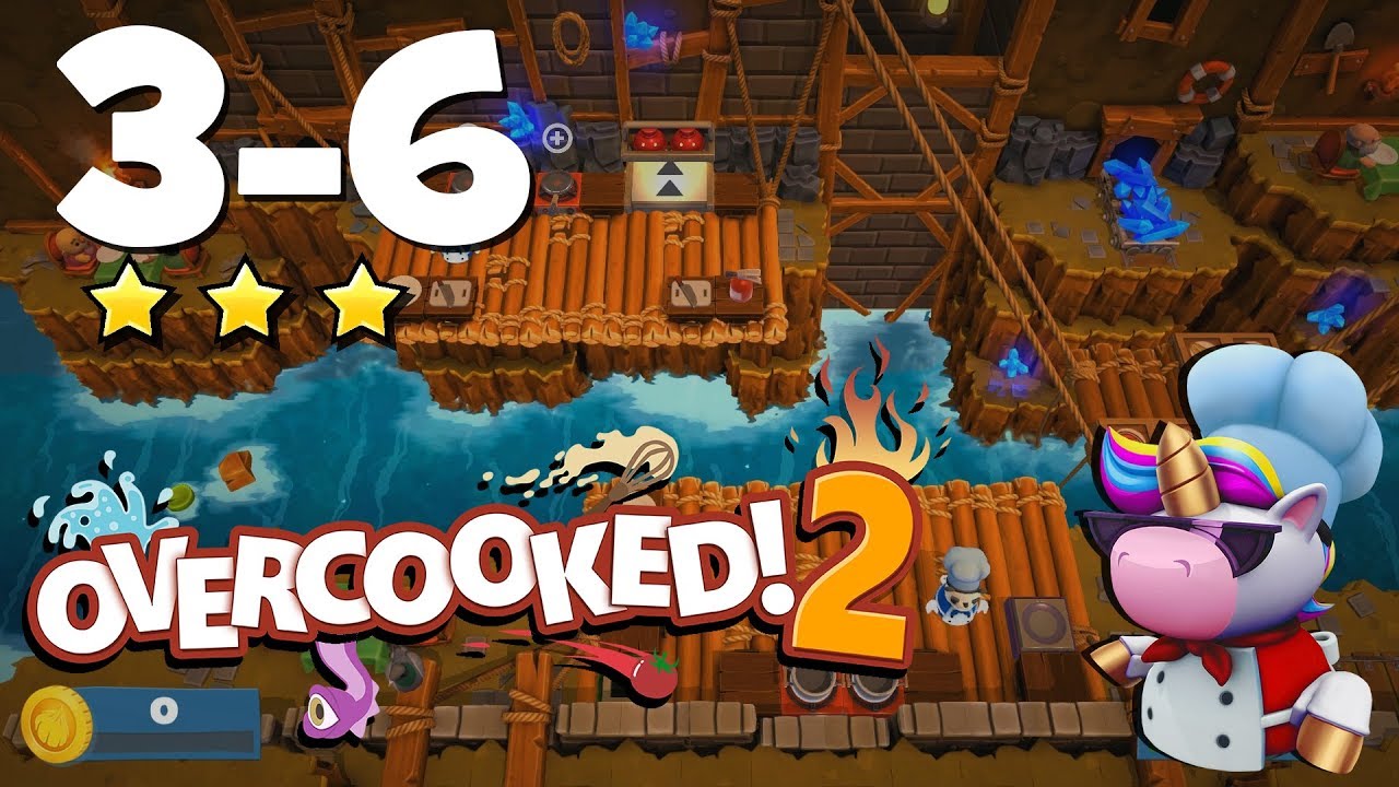 Overcooked! 2: Level 3-6 - 3 Stars Single Player! - YouTube